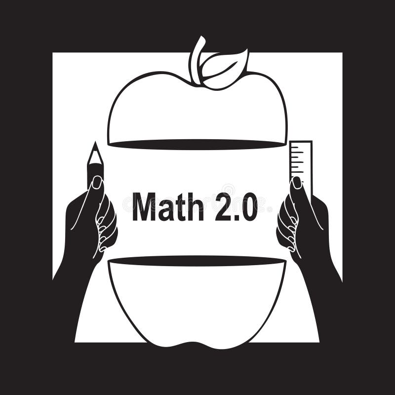 Math 2 point 0 stock vector. Illustration of hand, measure - 319178004