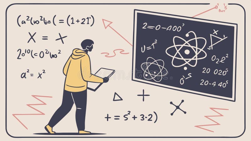 Math Problem on Blackboard, Education and Science for Learning Equation ...
