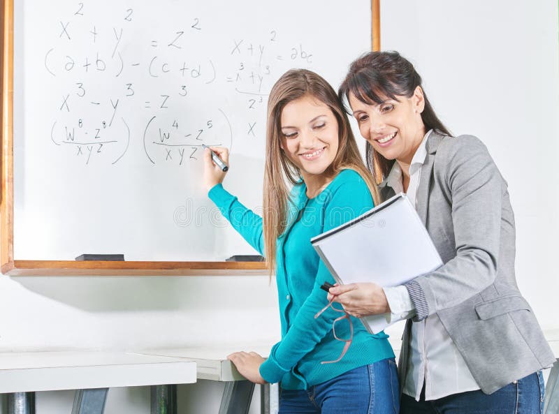 Math Problem on the Blackboard Stock Photo - Image of apprenticeship ...