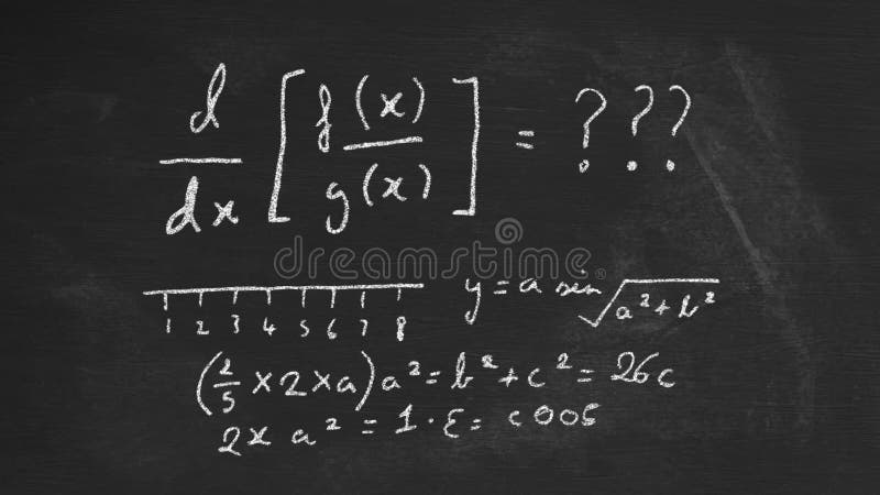 Math Problem Solving on Chalkboard Stock Video - Video of study, math ...