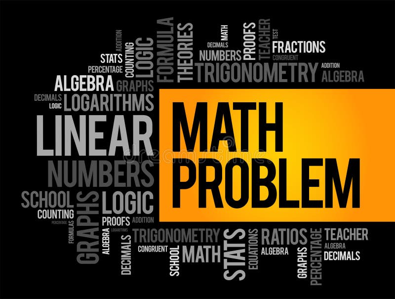 Math Problem Word Cloud Collage, Education Concept Background Stock ...