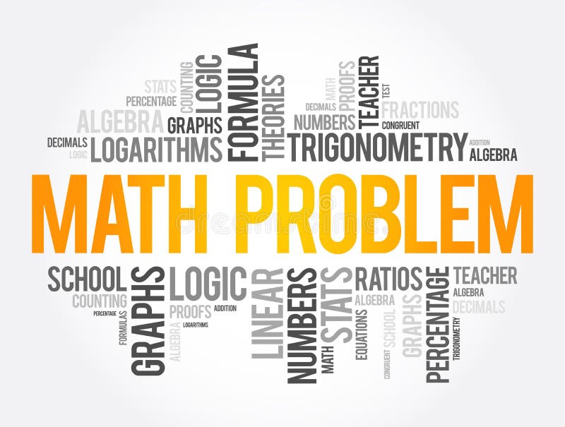 Math Problem Word Cloud Collage, Education Concept Stock Illustration ...