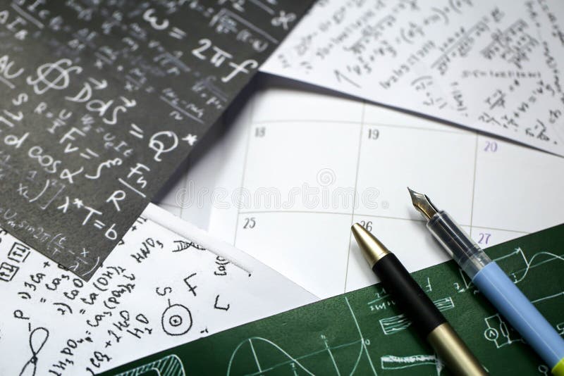 Math Problems on Graph Paper with Pencil ,formula Arithmetic Using for ...