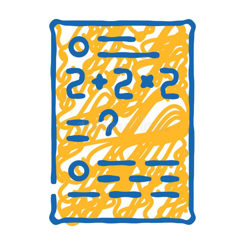 Math Problems Icon Doodle Illustration Stock Vector - Illustration of ...