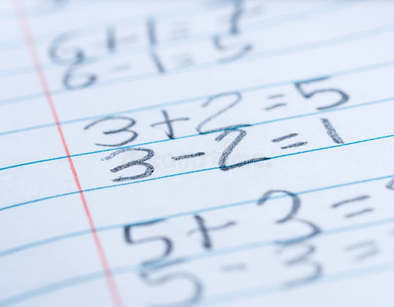 Math problems stock image. Image of elementary, minus - 31817331