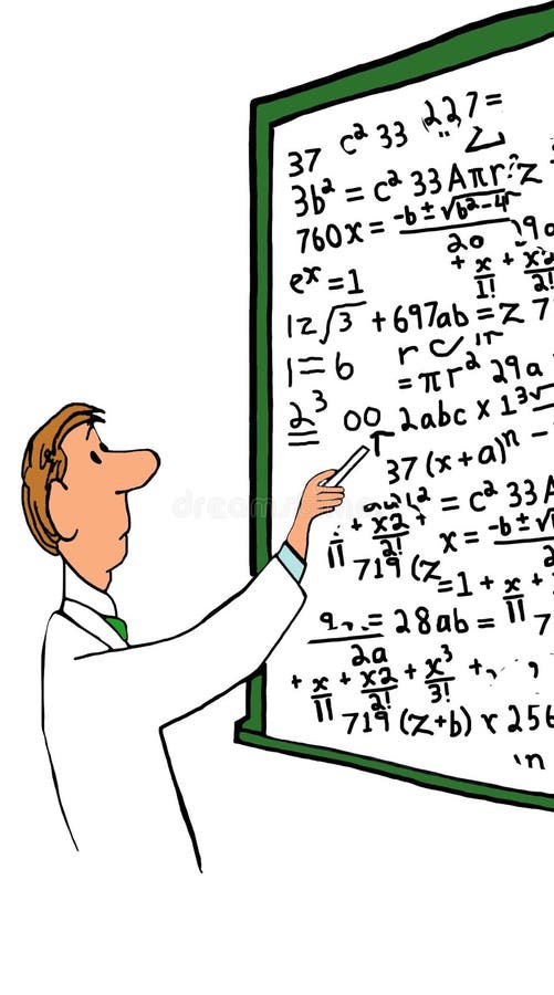 Math Professor stock illustration. Illustration of formula - 76658334