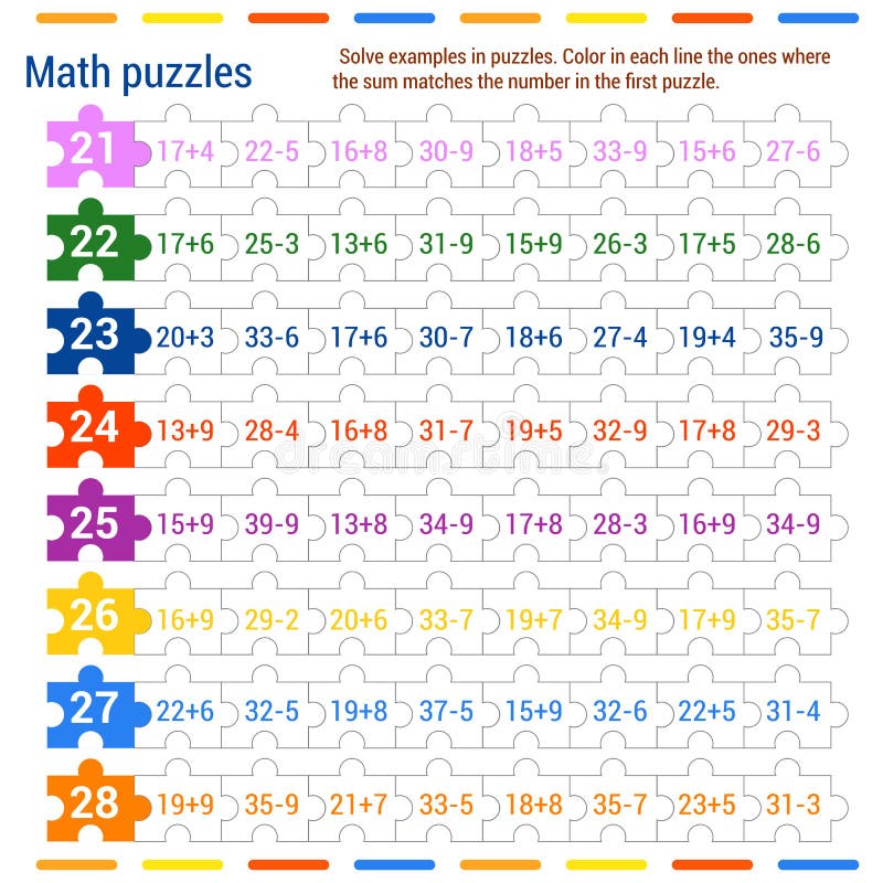Puzzle Math Table Stock Illustrations – 509 Puzzle Math Table Stock ...