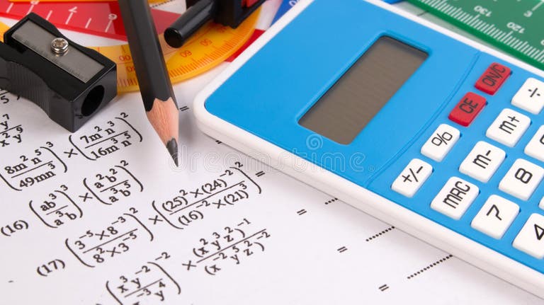 Math Quadratic Equation Concepts. School Supplies Used in Math. Math ...