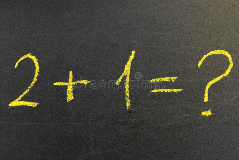 Math Questions in the School on the Chalkboard Stock Image - Image of ...