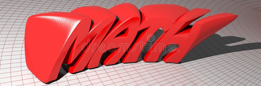 MATH red stock illustration. Illustration of understanding - 85656105
