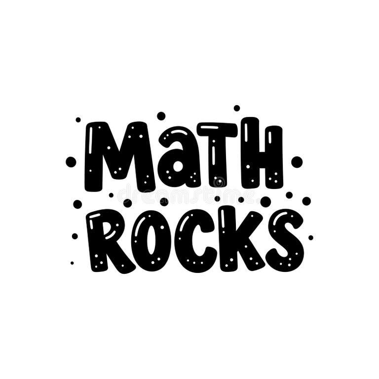 Math Rocks Motivational Typography Design with Playful Dot Pattern ...