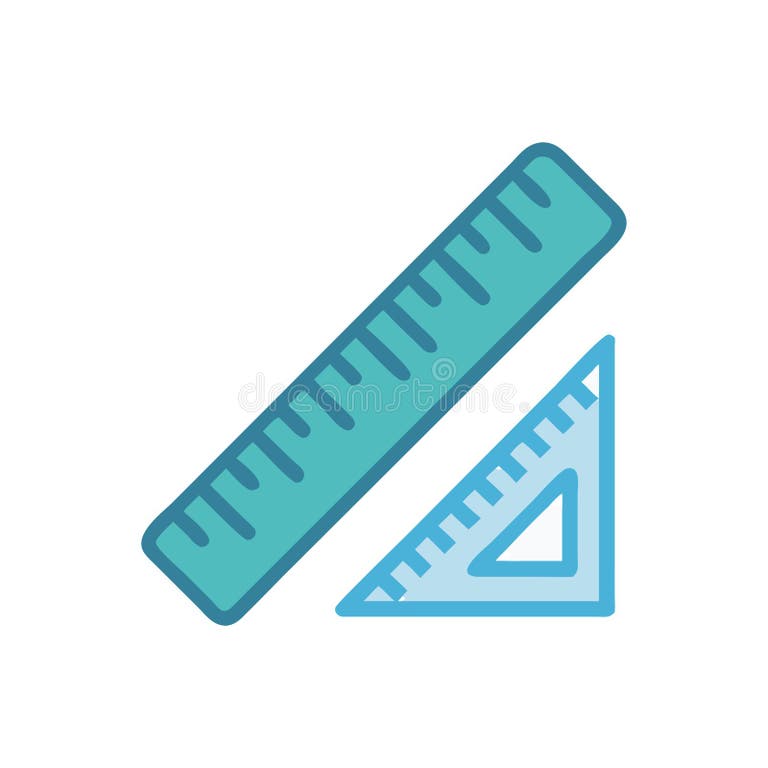 Math Ruler Icon for Measurement Stock Vector - Illustration of class ...
