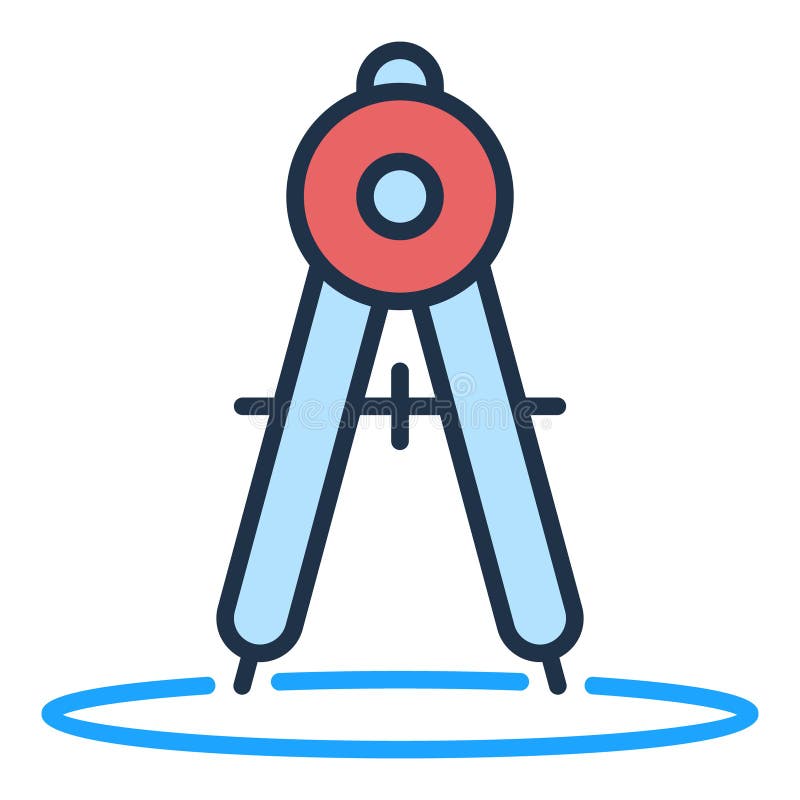 Math School Compass Vector Mathematics Tool Concept Colored Icon Stock ...