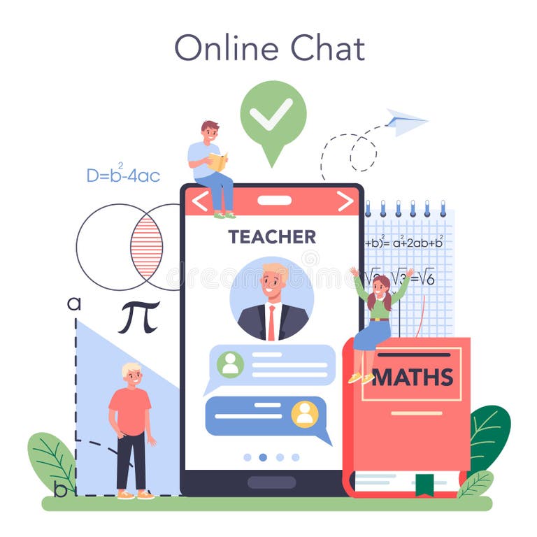 Math School Online Service or Platform. Learning Mathematics Stock ...