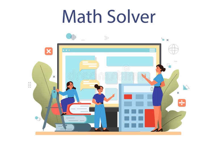 Math School Online Service or Platform. Learning Mathematics Stock ...