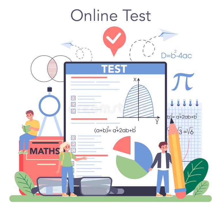 Math School Online Service or Platform. Learning Mathematics Stock ...