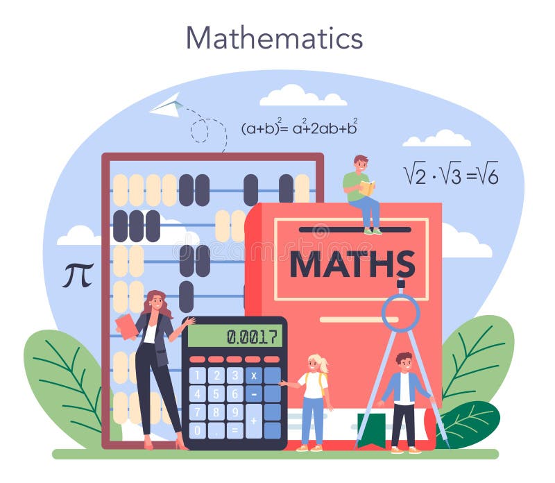 Math School Subject. Learning Mathematics, Idea of Education Stock ...
