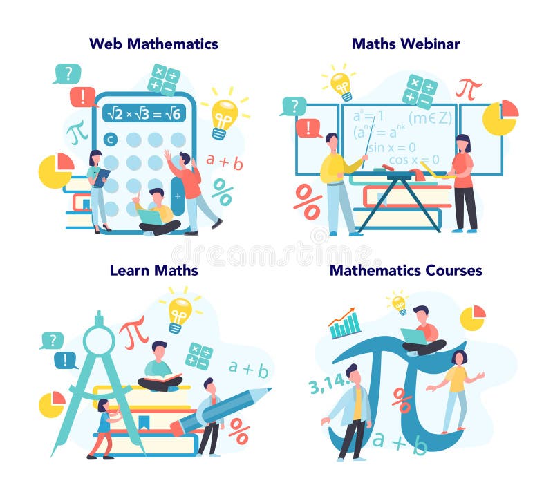 Math School Subject. Learning Mathematics, Idea of Education Stock ...