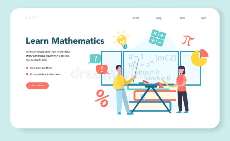 Math School Subject. Learning Mathematics, Idea of Education Stock ...