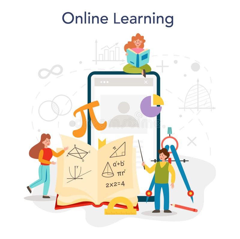 Geometry School Subject. Abstract Task with Mathematical Calculation ...