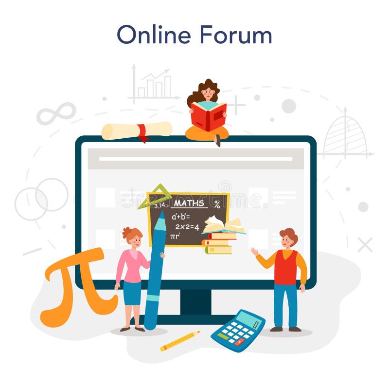 Math School Subject Online Service or Platform. Learning Mathematics ...