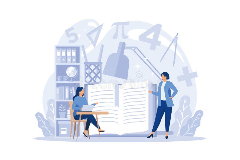 Math School Subject Set. Learning Mathematics, Idea of Education and ...