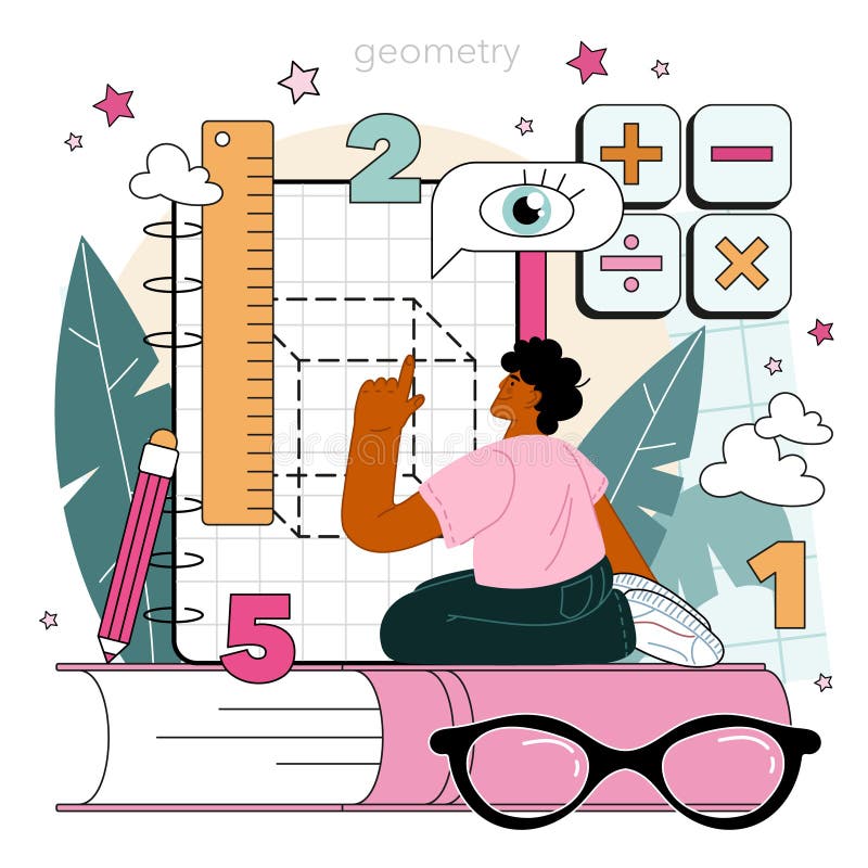 Math School Subject. Students Studying Arithmetics, Algebra and ...