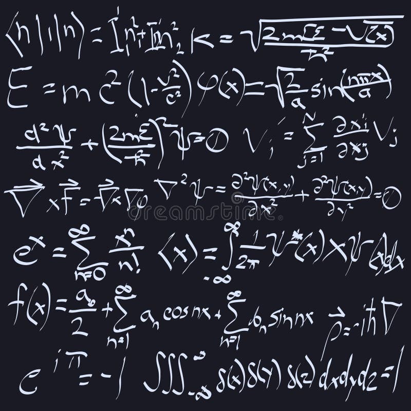 Math equations stock illustration. Illustration of written - 16133692