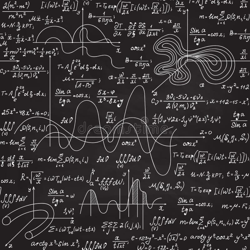 Math Scientific Vector Seamless Pattern with Equations, Formulas and ... Math Scientific Vector Seamless Pattern with Equations, Formulas and ...