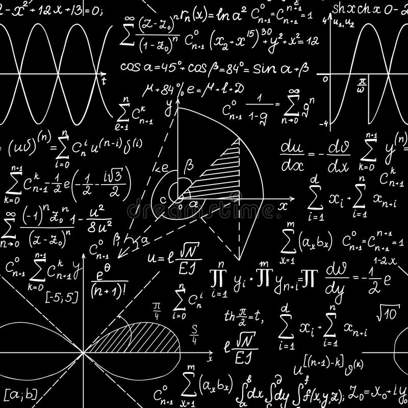 Math Scientific Vector Seamless Pattern with Handwritten Equations ... Math Scientific Vector Seamless Pattern with Handwritten Equations ...