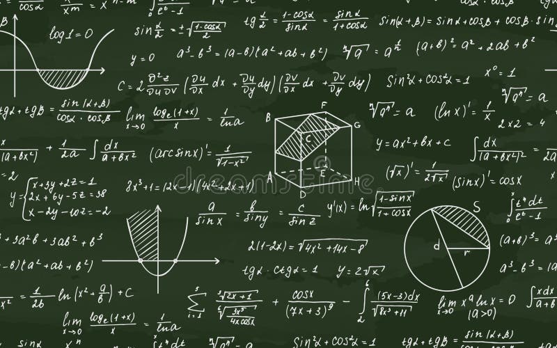 Geometry On Chalkboard (seamless Vector Wallpaper) Stock Vector ...