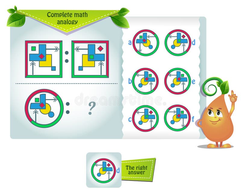 Math iq shape analogy stock illustration. Illustration of entertainment ...