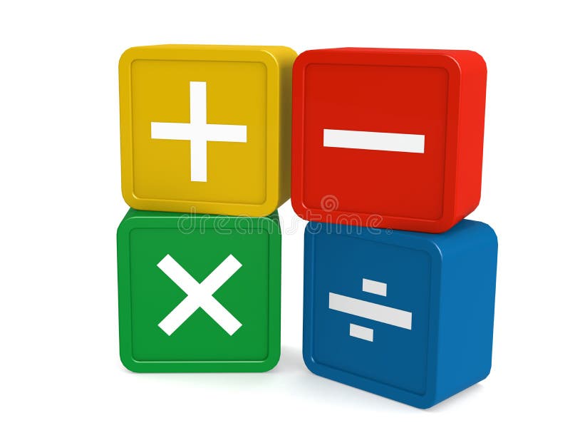 Math Sign Isolated on White Stock Illustration - Illustration of play ...
