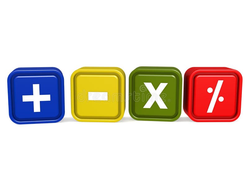 Math Sign Isolated on White Stock Illustration - Illustration of sign ...