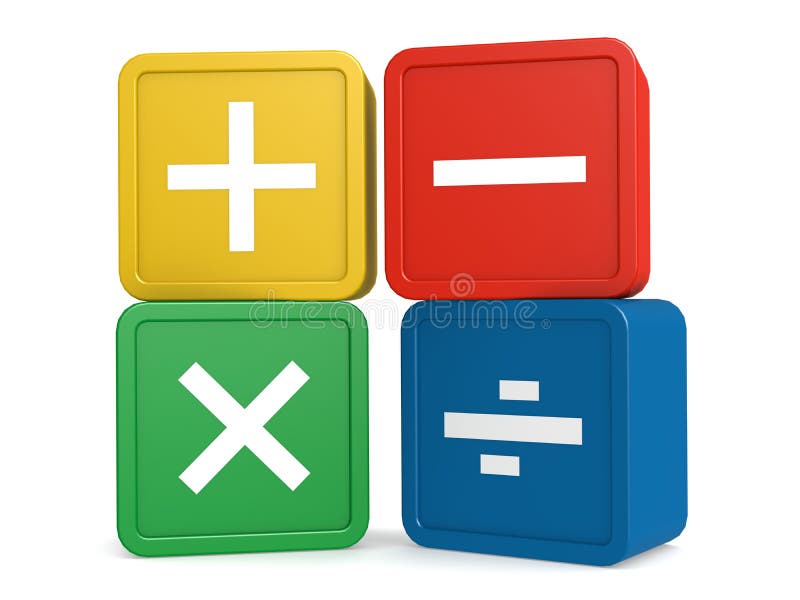 Math Sign Isolated on White Stock Illustration - Illustration of mark ...