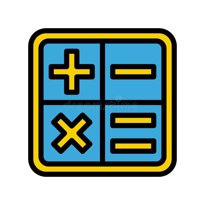 Math Sign Vector, Back To School Filled Style Icon Stock Vector ...