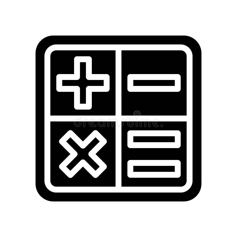 Math Sign Vector, Back To School Solid Style Icon Stock Vector ...