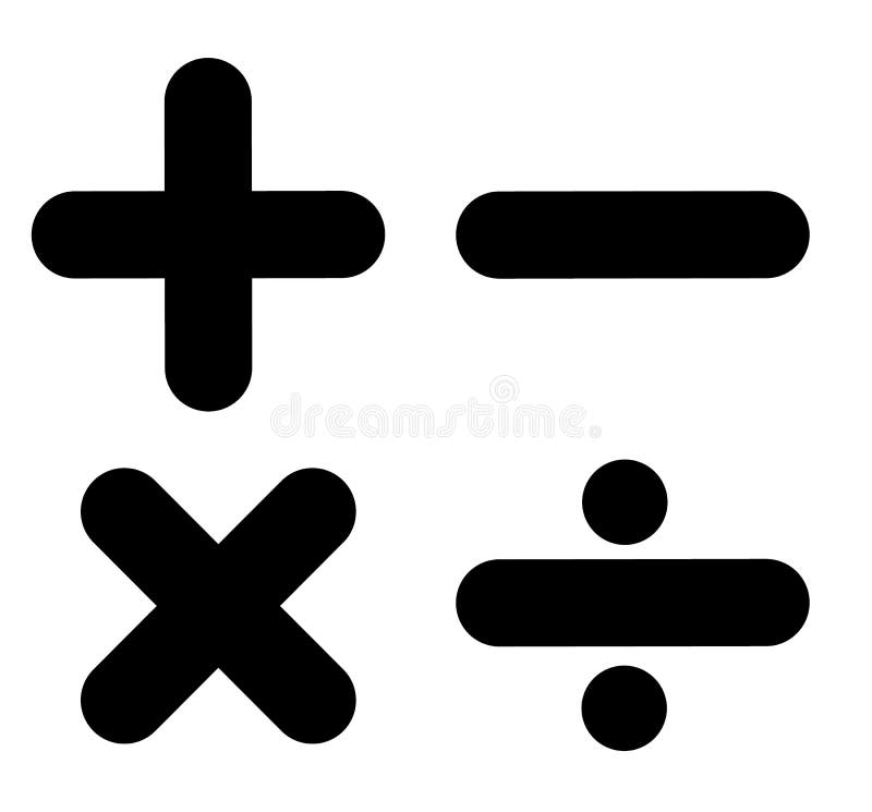 Math Sign on White Background. Math Symbol. Flat Style Stock ...