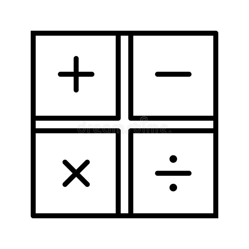 Math signs icon stock vector. Illustration of math, line - 273722015