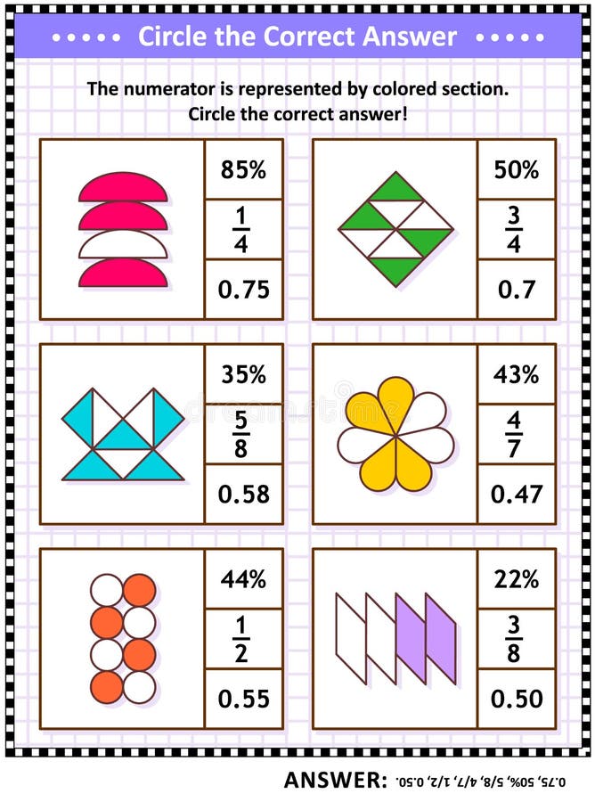 Basic Shapes Learning and Practice Math Visual Puzzle Stock Vector ...