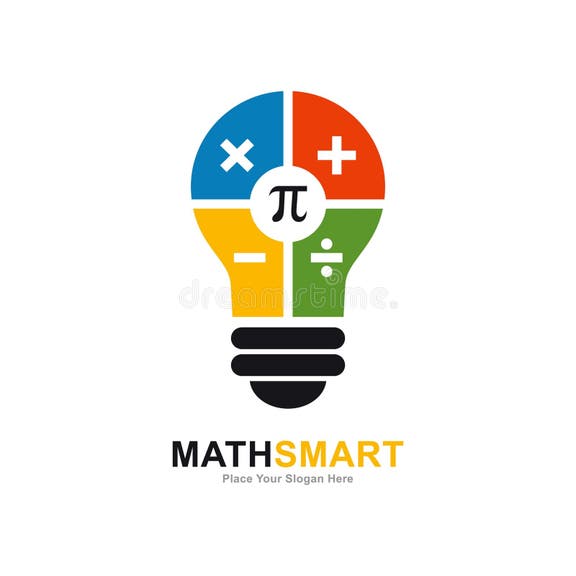 Math Smart with Bulb Logo Vector Icon Stock Vector - Illustration of ...