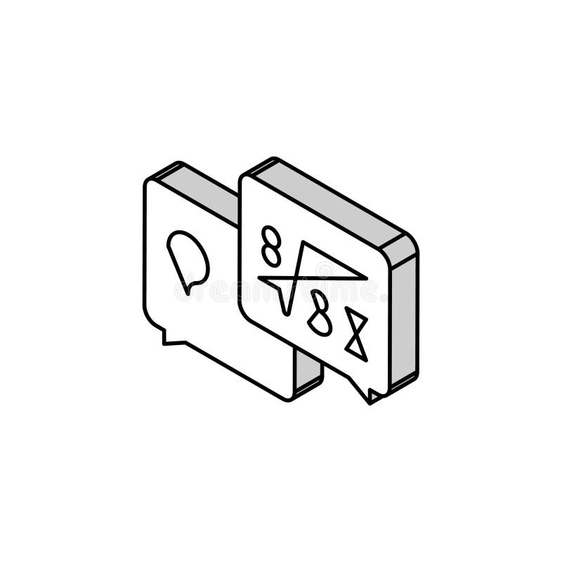 Math Solving Geek Isometric Icon Vector Illustration Stock Vector ...