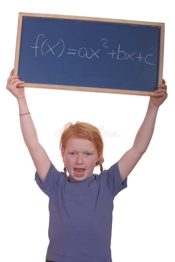 Math student stock image. Image of learn, chalk, female - 21607273