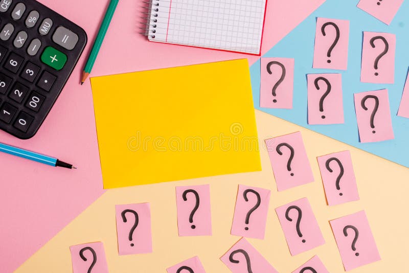 Math Stuff with Scribbled and Crumbling Papers Plus Writing Equipment ...