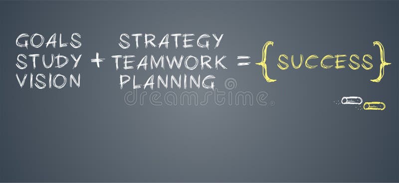 Math for success stock illustration. Illustration of mission - 60931601