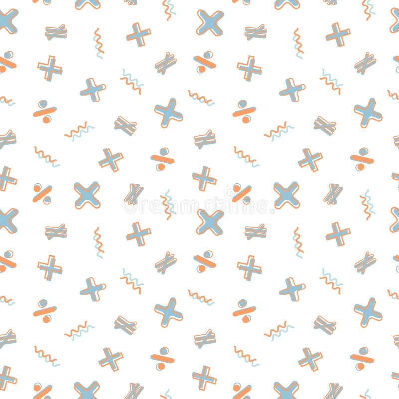 Math Symbol Seamless Pattern Vector Minimal Backgroud Stock Vector ...