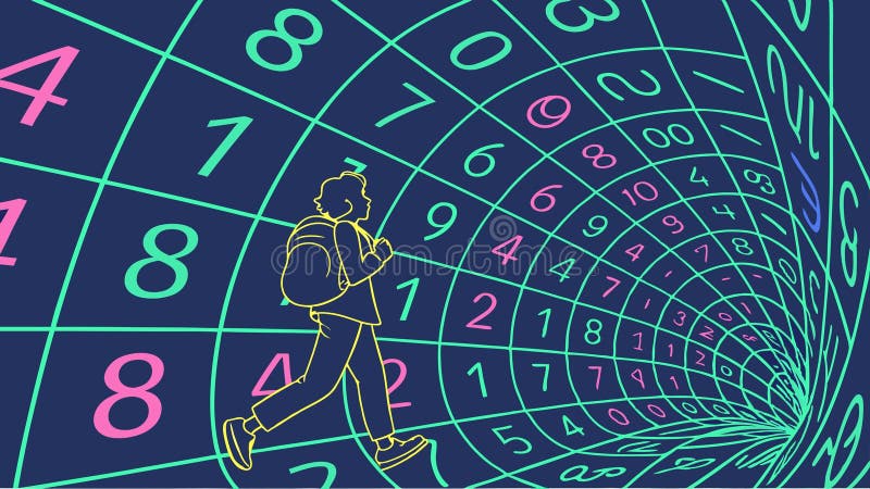 Math Symbols Abstract, Numbers and Equations, Vector Design Generative ...