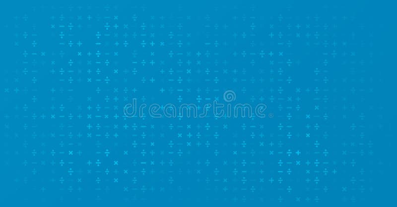 Math Symbols Background with Pluses, Minuses, Division and ...