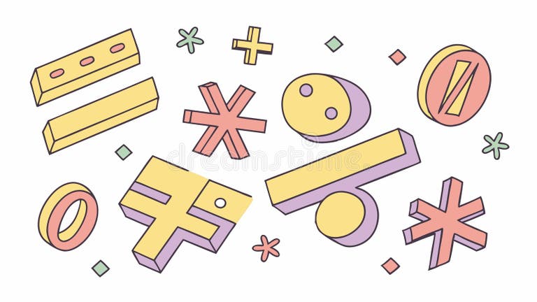 Math Symbols Collection: Arithmetic and Calculation Icons. Vector ...