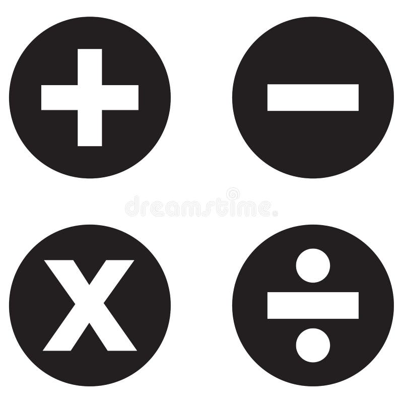 Math Symbols Icon stock illustration. Illustration of flat - 71655437